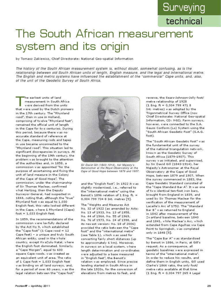 South African Measurement System Overview | PDF | Foot (Unit) | Metre