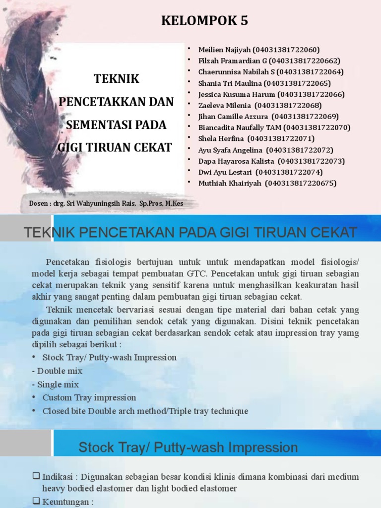 Kelompok 5 Teknik Pencetakkan Dan Sementasi | PDF