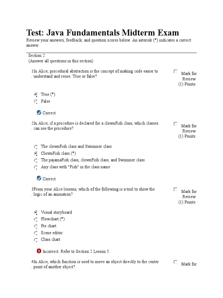 Java Fundamentals Midterm Exam | PDF
