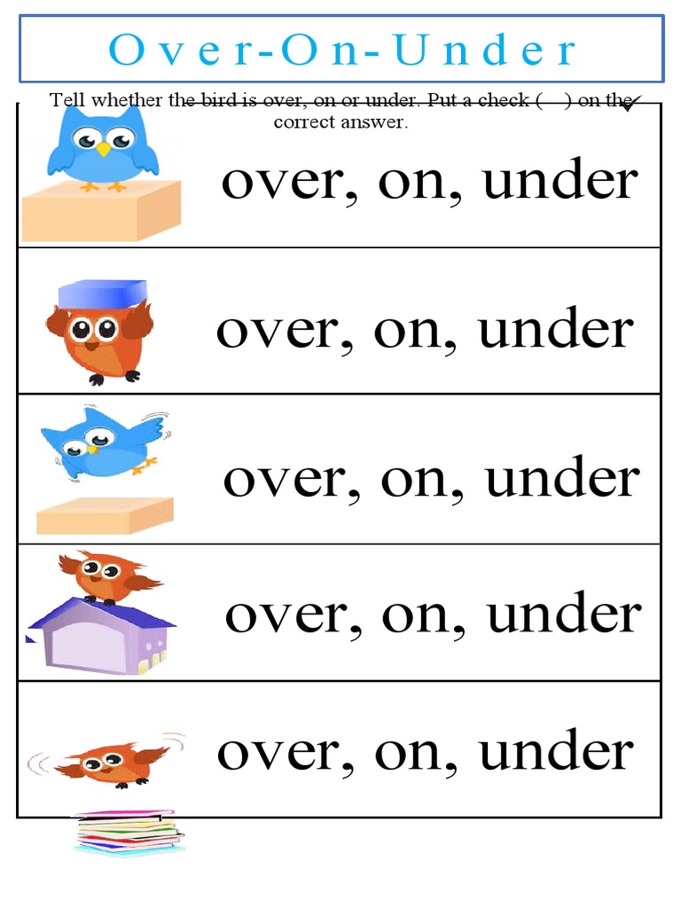 Over, On, Under Over, On, Under Over, On, Under Over, On, Under Over ...