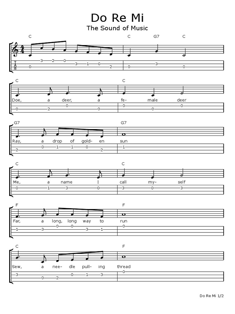 Ukulele - Do-Re-Mi - Melody | PDF