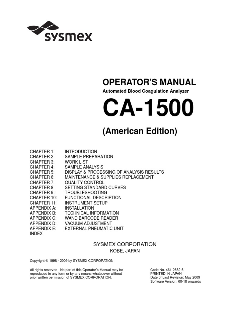 Ca-1500 User Manual PDF | PDF | Data Analysis | Barcode