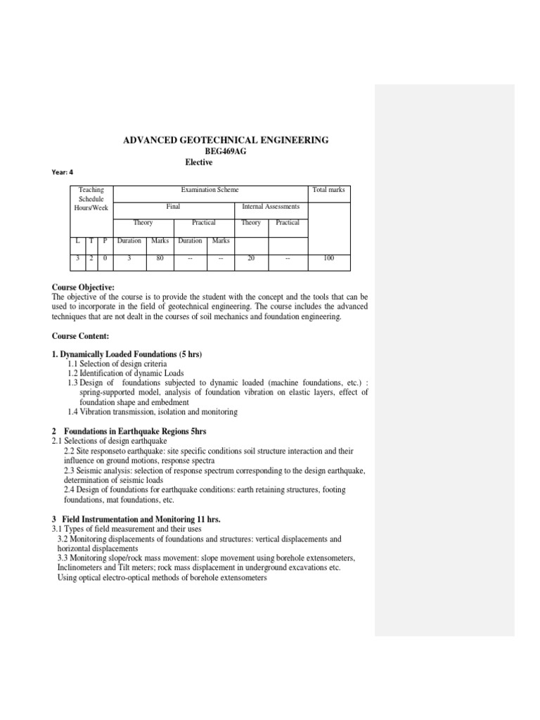 Advanced Geotechnical Engineering PDF | PDF | Geotechnical Engineering ...