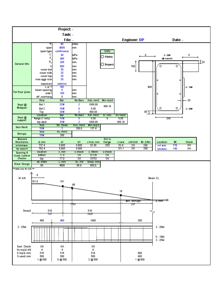 Concrete Beam Design ( | PDF | Architectural Design | Architecture