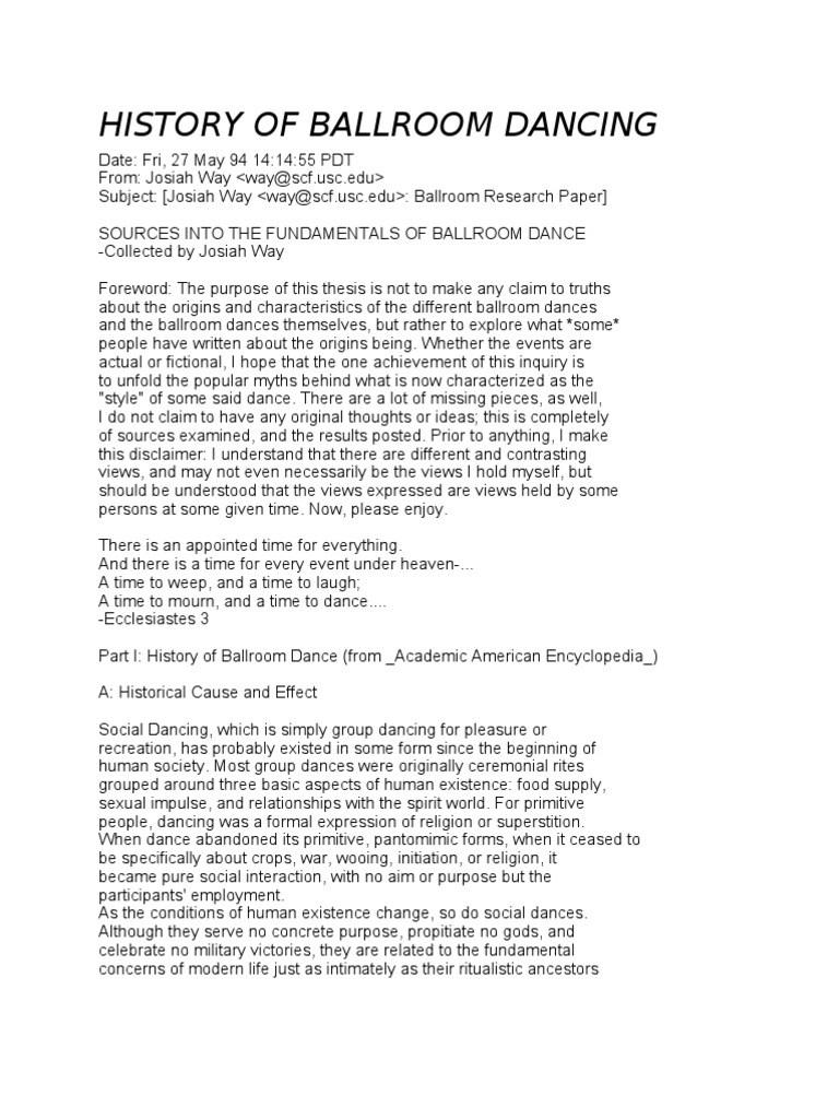 hiSTORY OF BALLROOM DANCING | PDF | Dances | Ballroom Dance