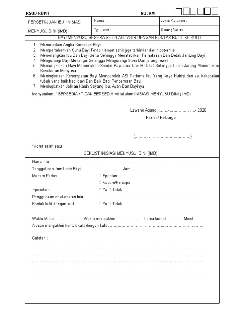 Manfaat IMD untuk Bayi dan Ibu | PDF