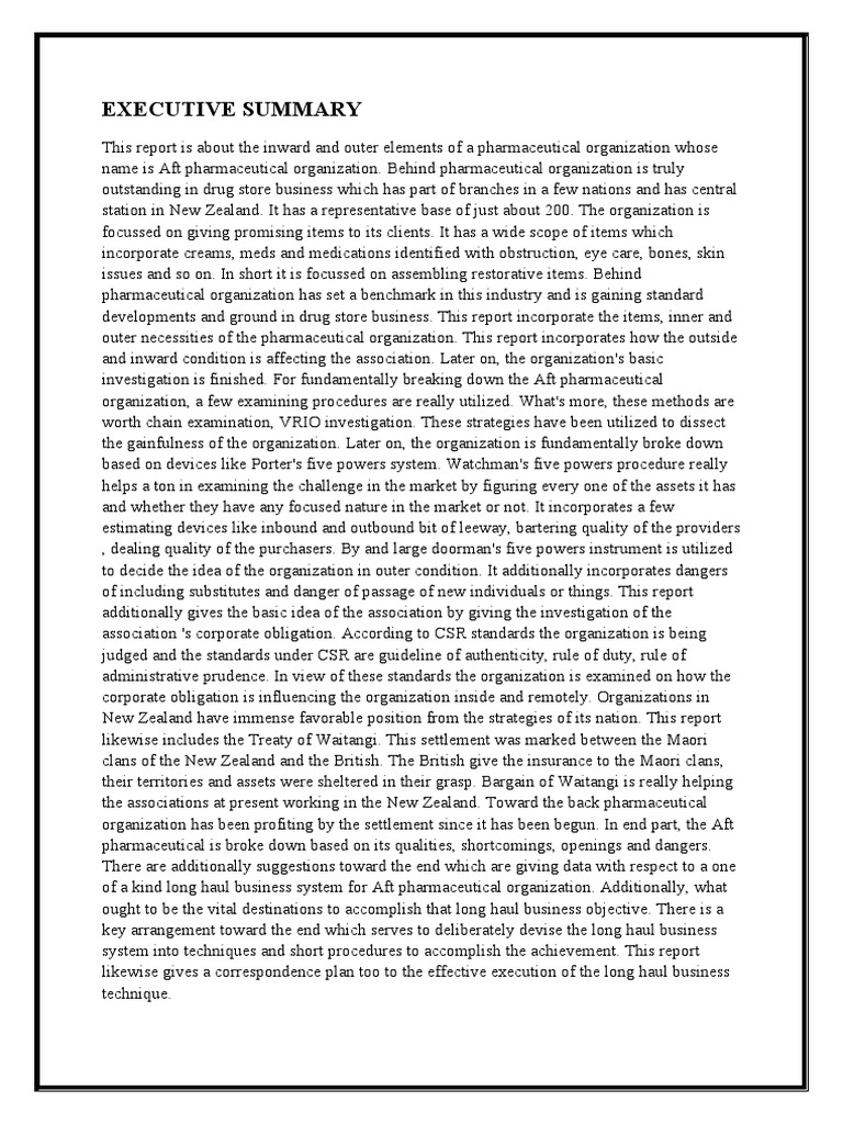 Executive Summary | PDF | Strategic Management | Corporate Social ...