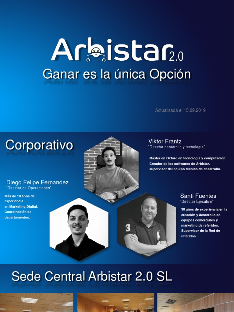 Presentación Arbistar 2 0 Pdf Internet Bot Software