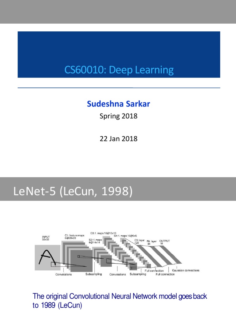 Lec9 CNN 25jan18 | PDF | Artificial Neural Network | Cybernetics