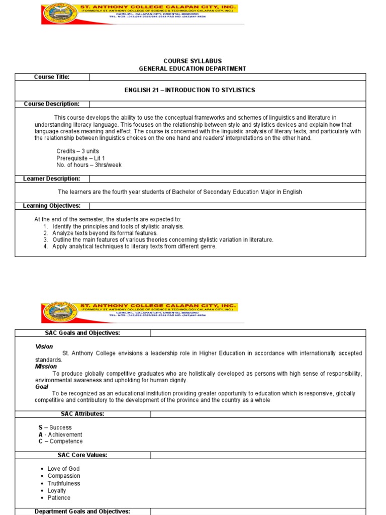 Introduction To Stylistics | PDF | Teacher Education | Linguistics