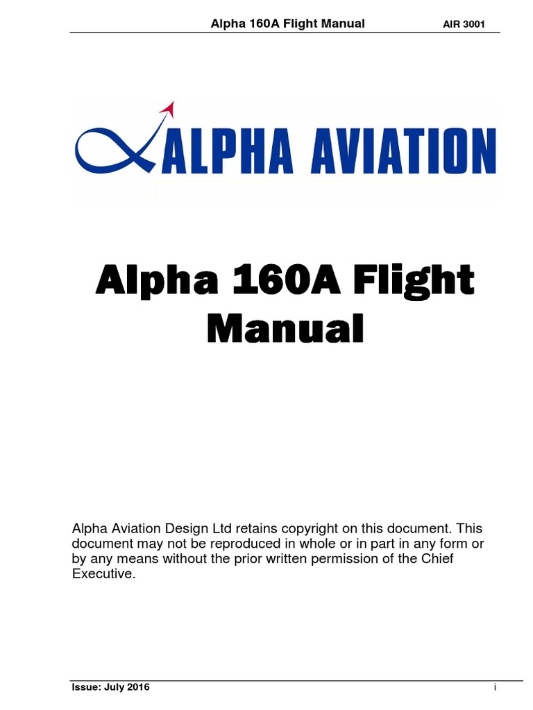 Alpha 160A Rev 2 July 2016 AFM/POH | PDF | Landing Gear | Carburetor