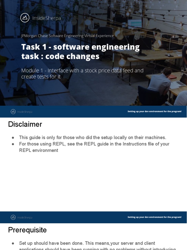Task 1 - Software Engineering Task: Code Changes | PDF | Computer ...