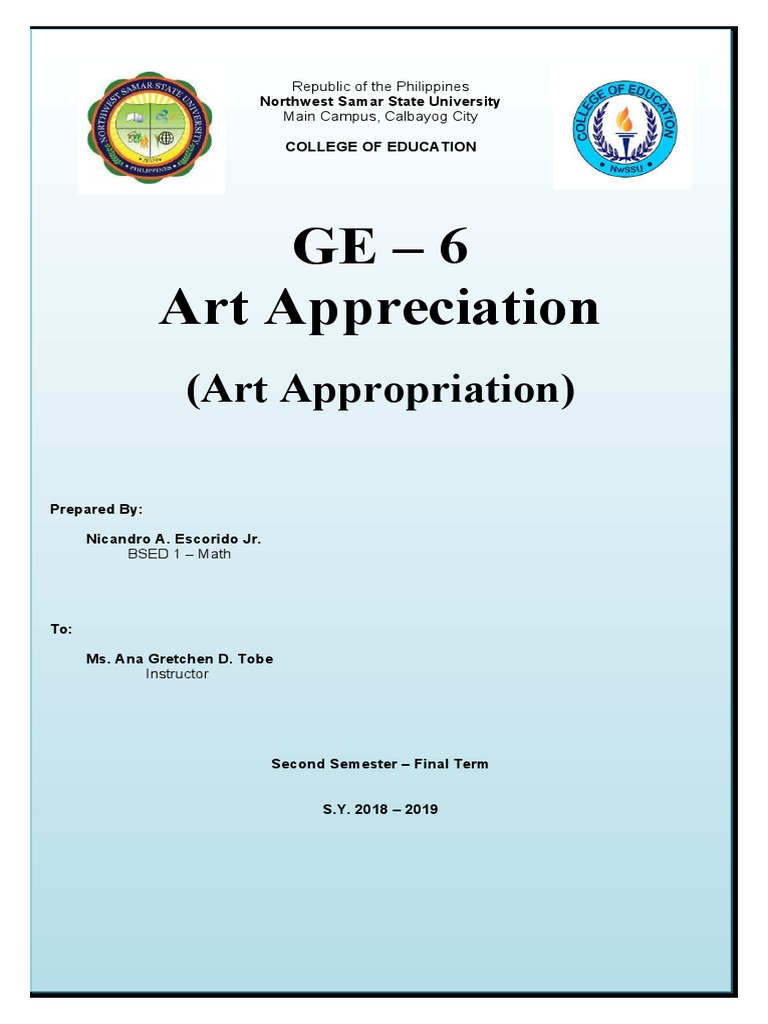 Art Appropriation 2 Pdf Paintings Psychological Concepts