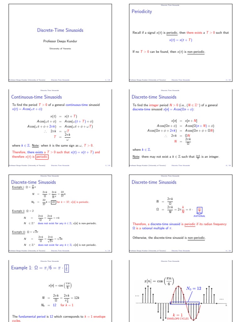 Periodicity: There Exists T 0 T | PDF | Discrete Time And Continuous ...