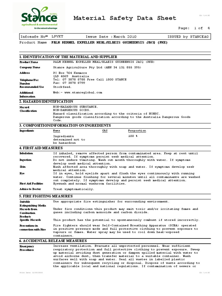Pke MSDS 24310 | PDF | Dangerous Goods | Dust