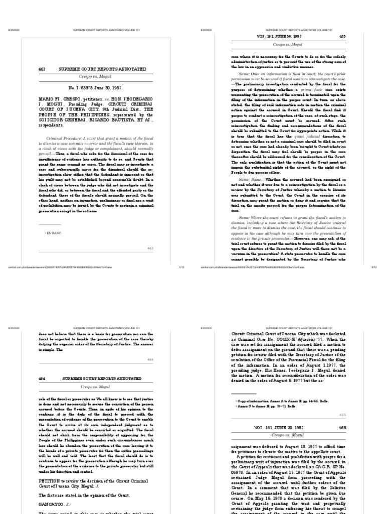 Crespo vs. Mogul: - en Banc | PDF | Prosecutor | Judge