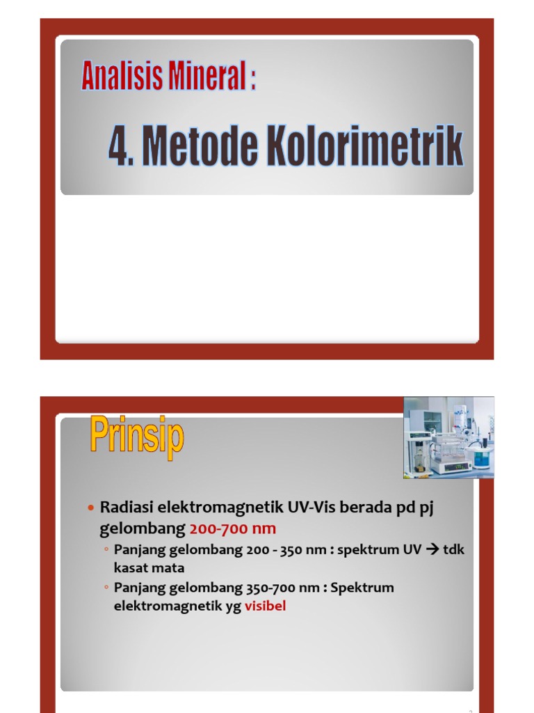 Analisis Kolorimetri Fosfor dan Mineral | PDF