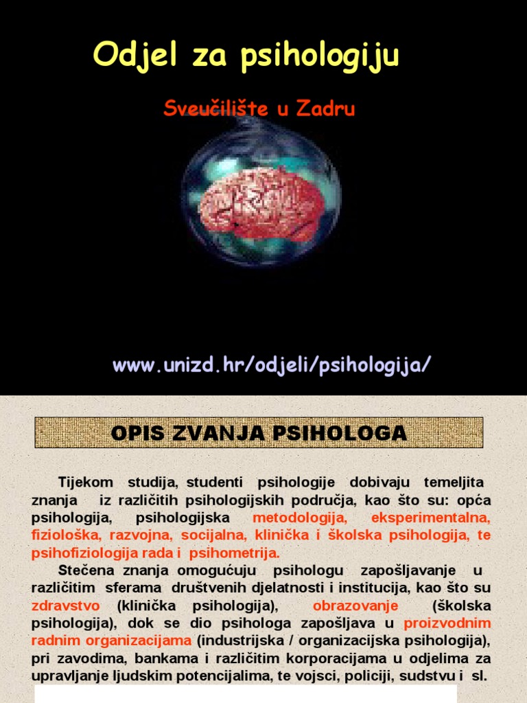 Studij Psihologije | PDF