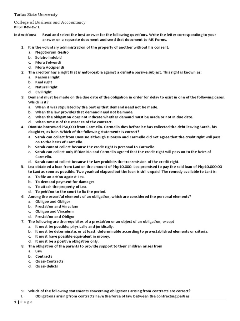RFBT Quiz 1 | PDF | Deposit Account | Banks