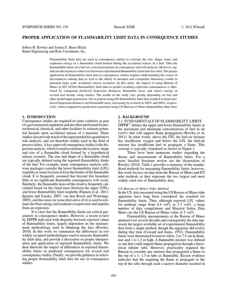 The Impact of Flammability Limit Data Selection on Predicted Explosion Consequences in Process ...