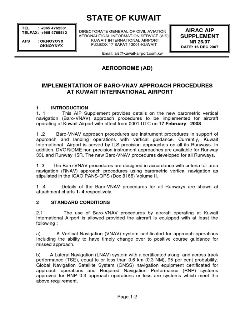 AIP Sup 26 | PDF | Aviation Safety | Aviation