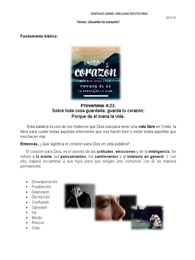 TEMA_GUARDA TU CORAZÓN | PDF | Cristo (título) | Amor