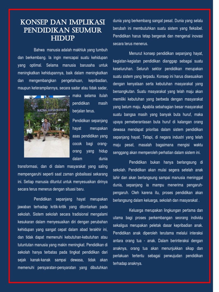 Pendidikan Sepanjang Hayat: Konsep dan Implikasi | PDF