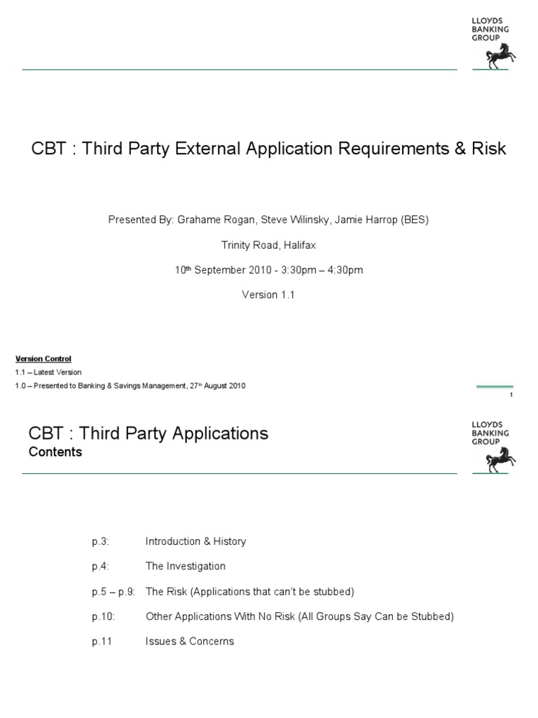 Third Party Application Presentation v1.1 | PDF | Visa Inc. | Banks