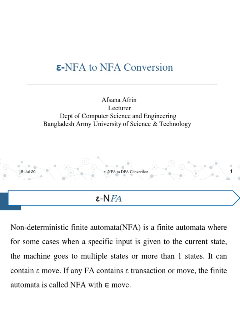ε-NFA to NFA Conversion | PDF | Theory Of Computation | Models Of Computation
