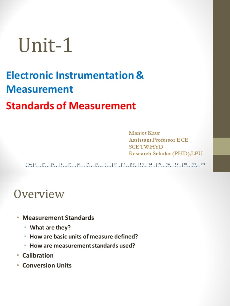 UNIT 1 Standards of Measurement | PDF | International System Of Units ...