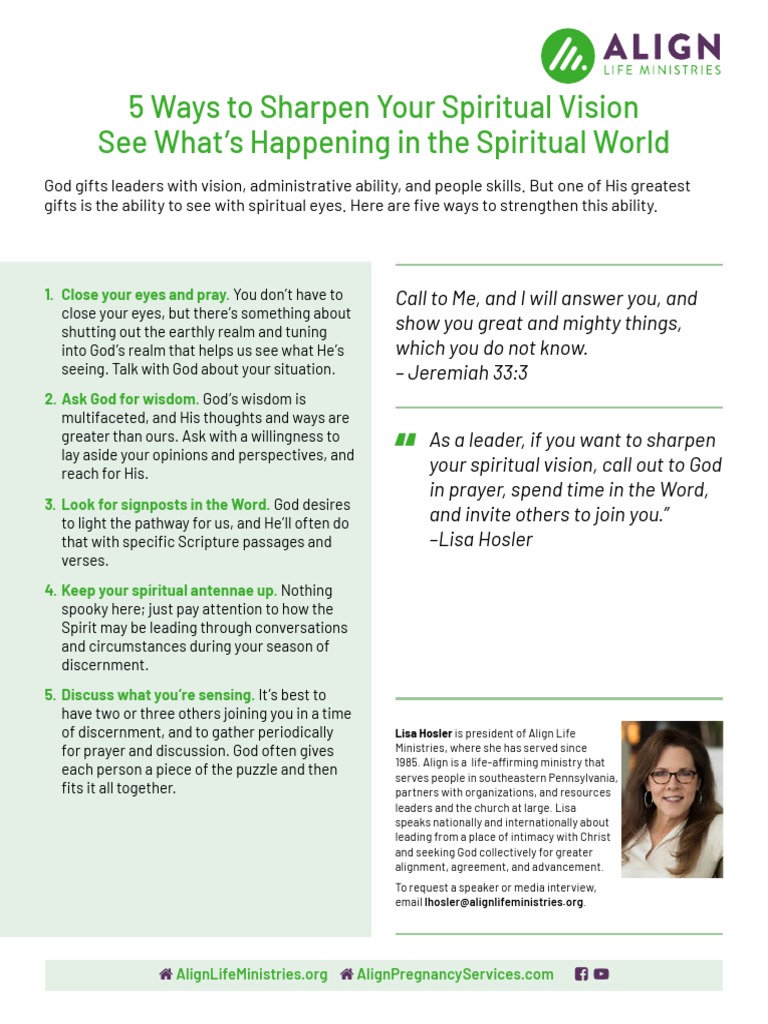 5 Ways To Sharpen Your Spiritual Vision PDF | PDF | Prayer | Wisdom