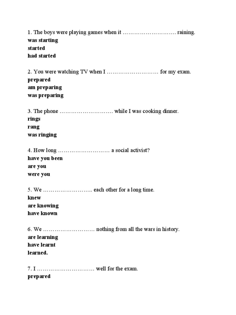 Grammar Worksheet 1 | PDF