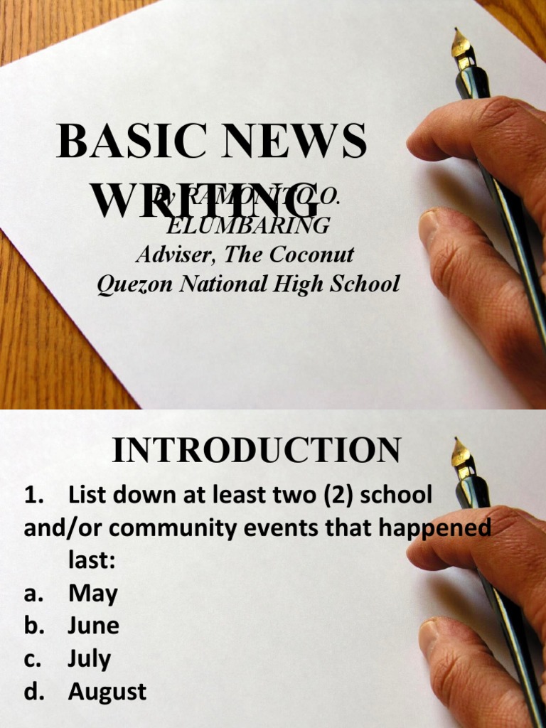 Basic News Writing 2 | PDF | News | Writing