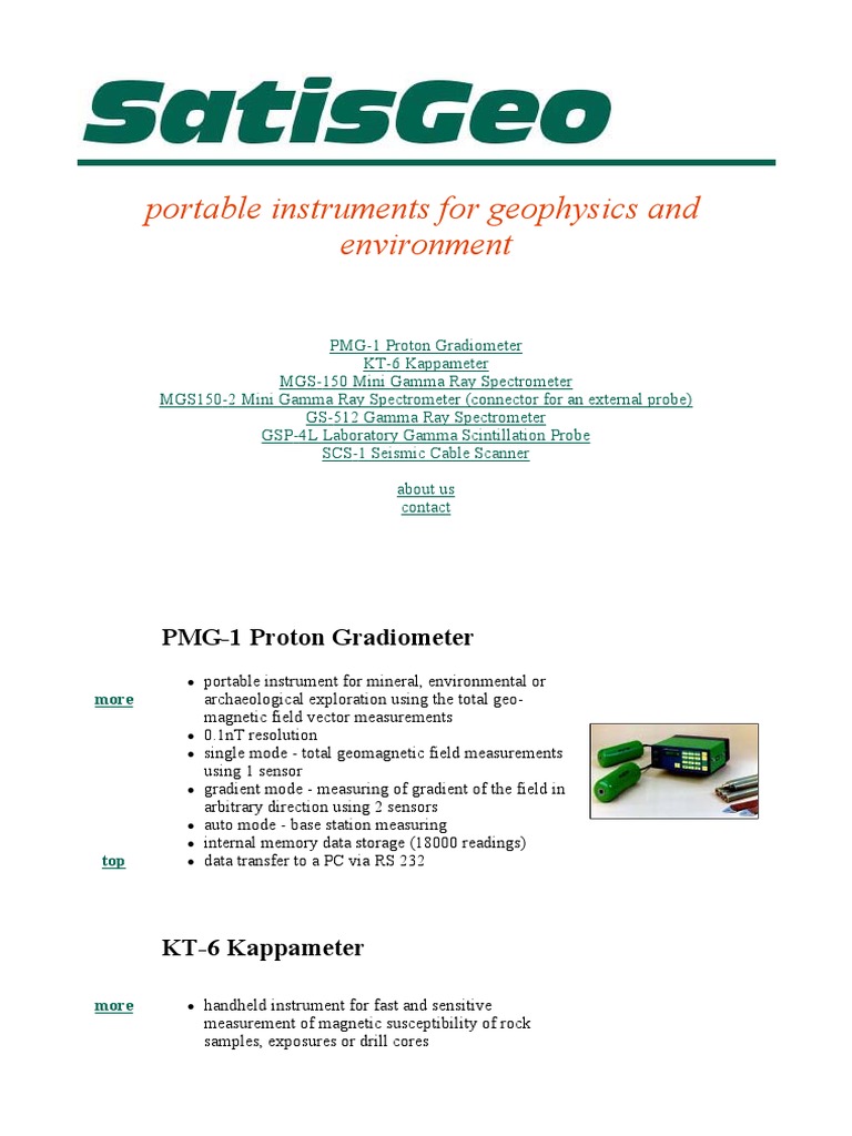 Portable Instruments For Geophysics and Environment: PMG-1 Proton ...