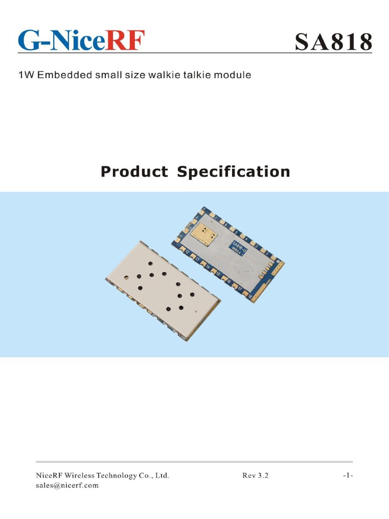 Sa818 PDF | PDF | Amplifier | Radio