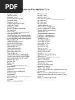 Terry Fox Song | PDF