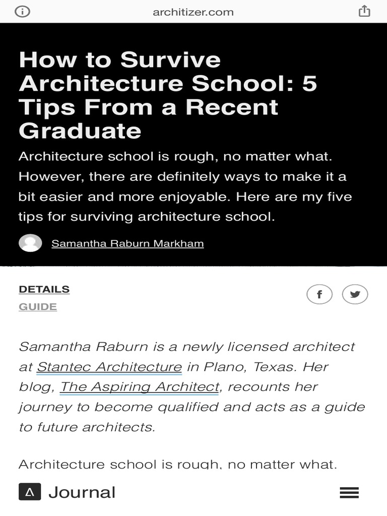 How To Survive Architecture School 5 Tips From A Recent Graduate ...