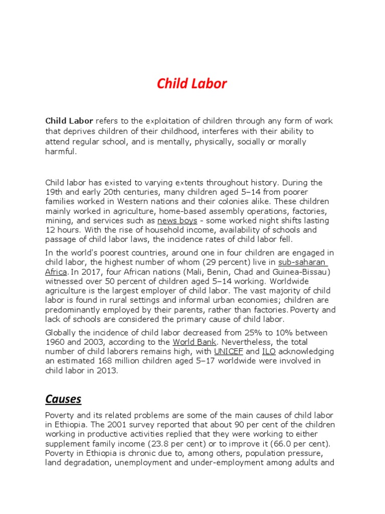 Child Labour | PDF | Child Labour | Poverty