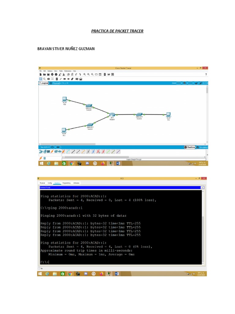 Practica de Packet Tracer | PDF