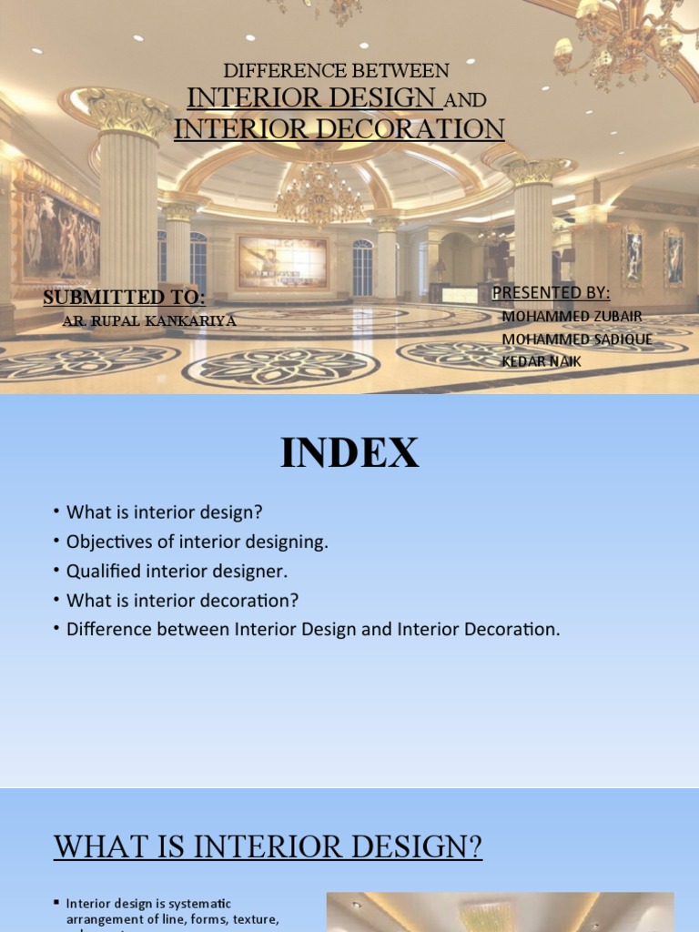 Interior Design vs. Decoration Explained | PDF | Interior Design | Design