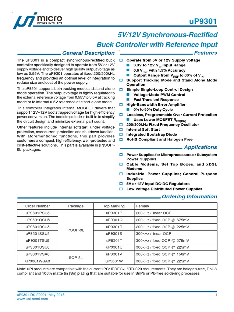 5V/12V Synchronous-Rectified Buck Controller With Reference Input | PDF ...