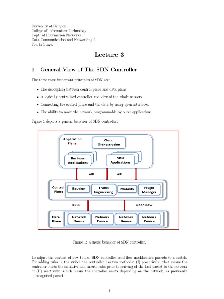 1 General View of The SDN Controller: Application Plane Cloud Orchestration | PDF | Computer ...