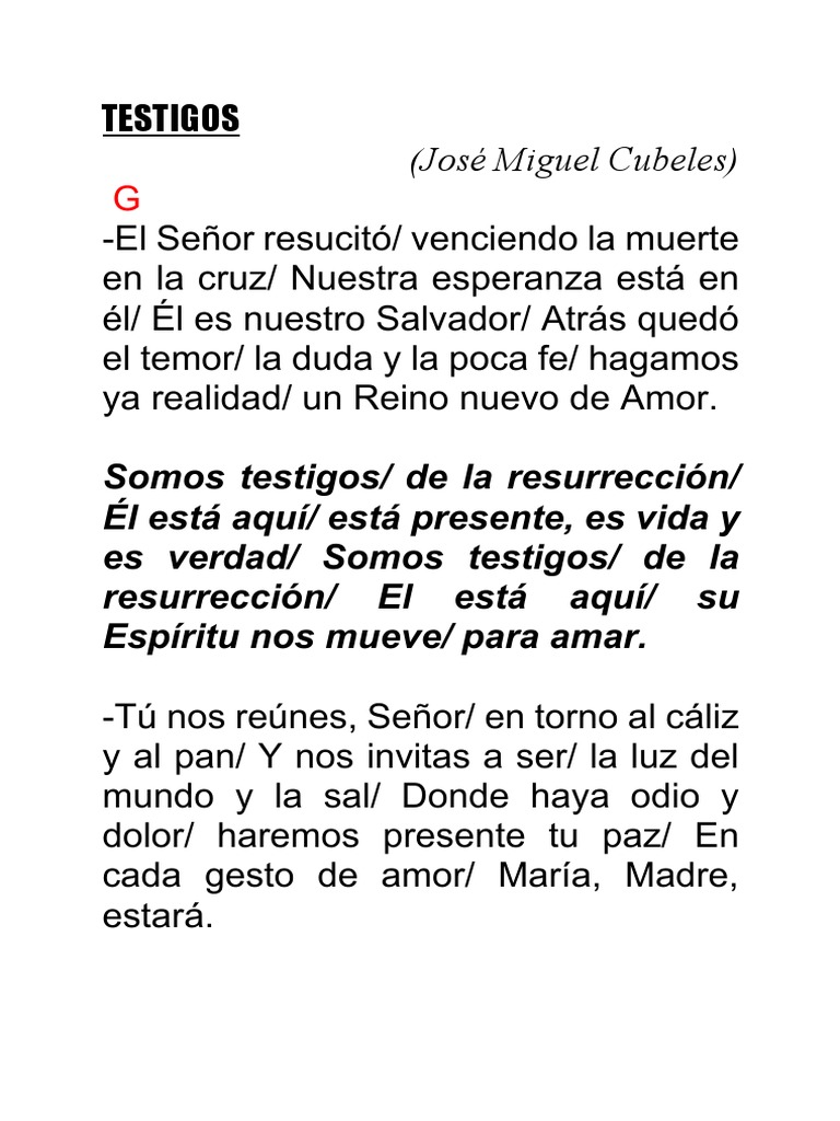 Cantos Misa Pascua | PDF | Resurrección | Cristo (título)