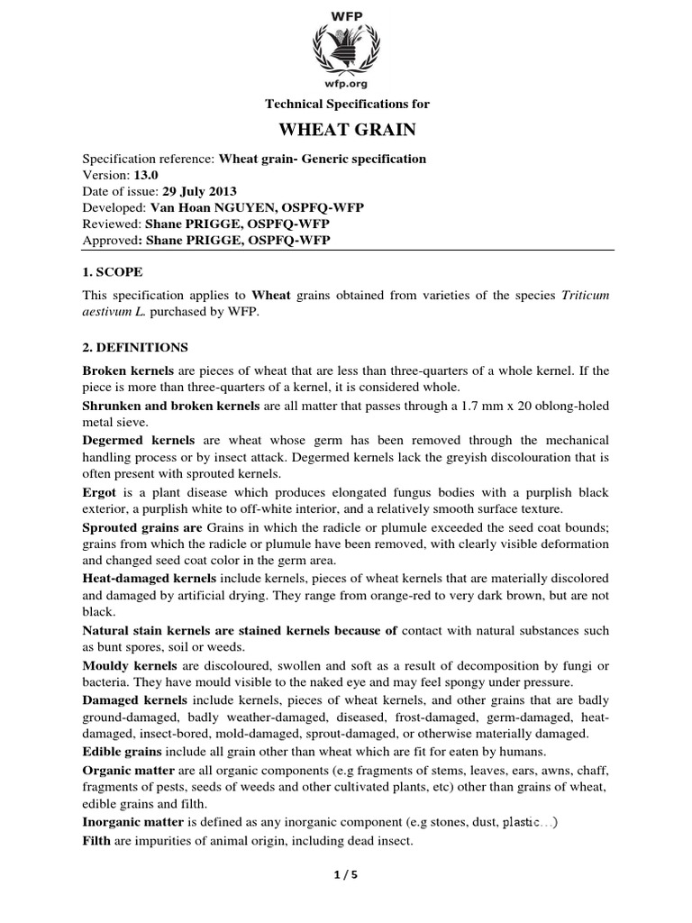 WFP Food - 0000020154 | PDF | Flour | Cereals