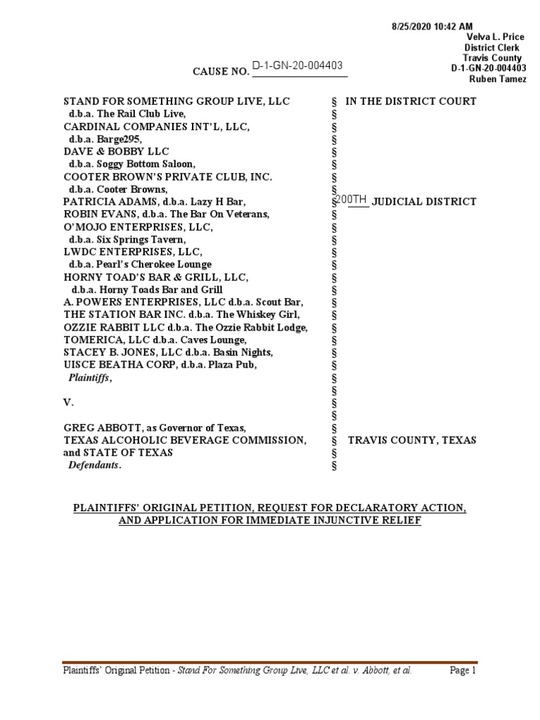 Bar Lawsuit 8-24-20 | Download Free PDF | Ex Parte Young | Ex Post ...