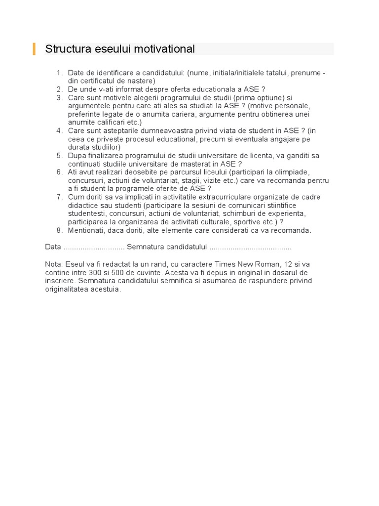 Eseu Motivational | PDF