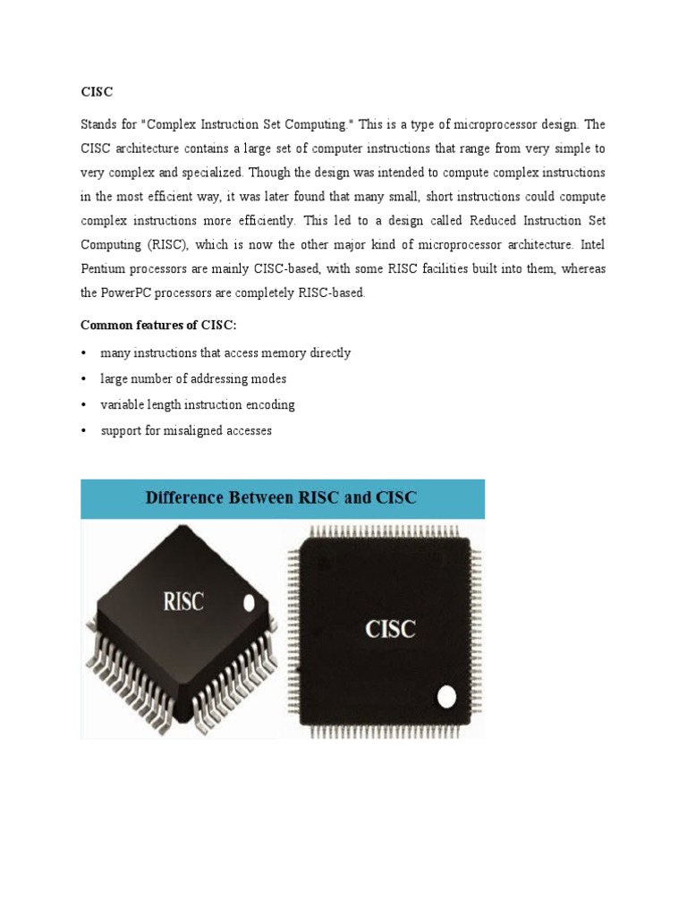 CISC Architecture: What is CISC and How Does it Compare to RISC | PDF ...