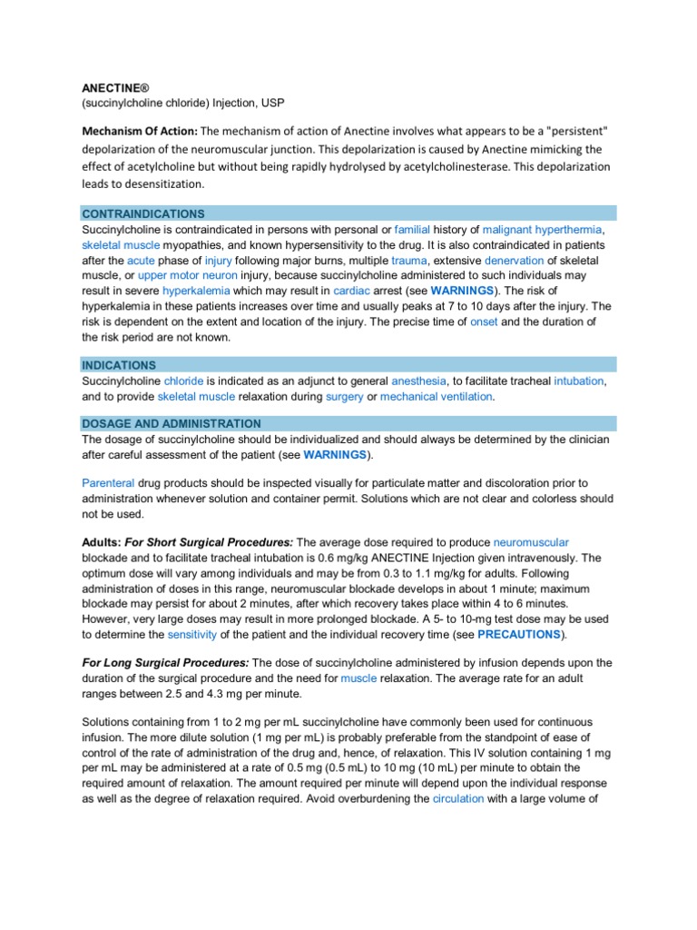 ANECTINE | Medical Specialties | Medicine