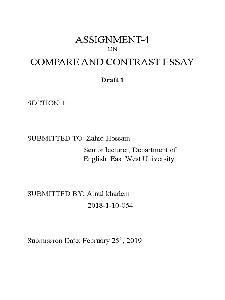 Compare and Contrast: Attitudes Toward Life | PDF | Psychological ...