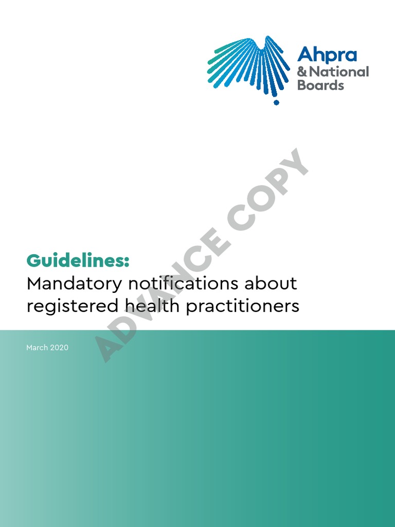Ahpra Guidelines | PDF | Disability | Physician